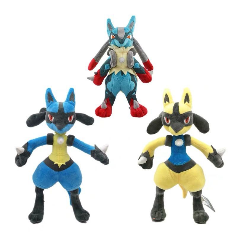 Pokemon Shiny Luc Lucario Plush Doll Soft Stuff Toy Plushie Stuffed ...