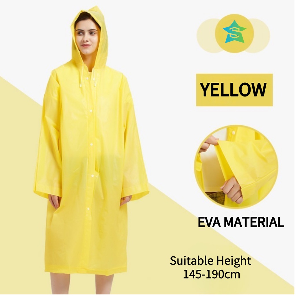 Disposable Raincoat EVA Thick Waterproof Portable Rain Coat for Adult ...