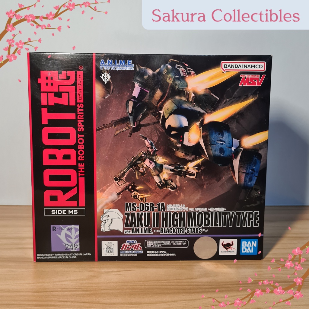 Robot Spirits 249 MS-06R-1A High-Mobility Zaku II ver. A.N.I.M.E. -Black Tri-Stars- (Box Issue ...
