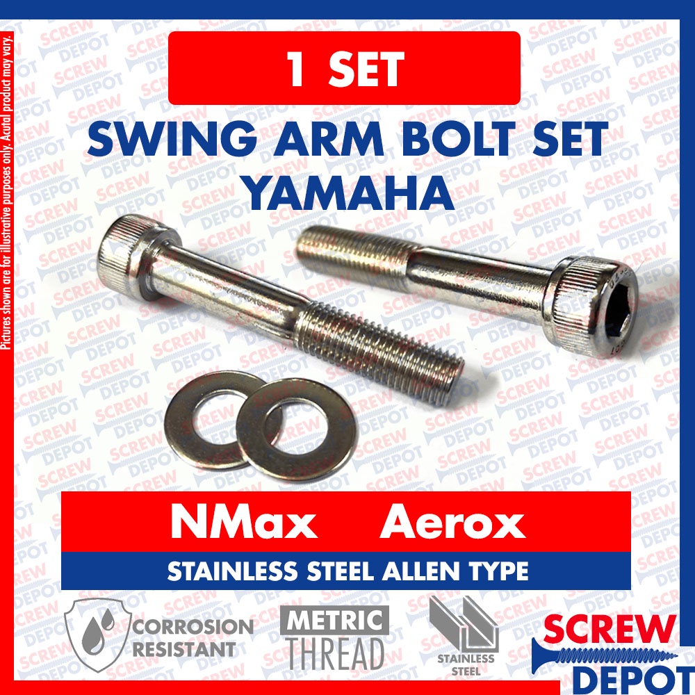 1SET Swing Arm Bolt Set - Yamaha Nmax Aerox ( Screw Depot - Motorcycle ...