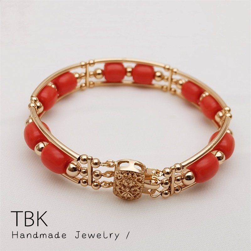 TBK 18k Bangkok Gold Bangle Bracelet for Women 86 | Shopee Philippines