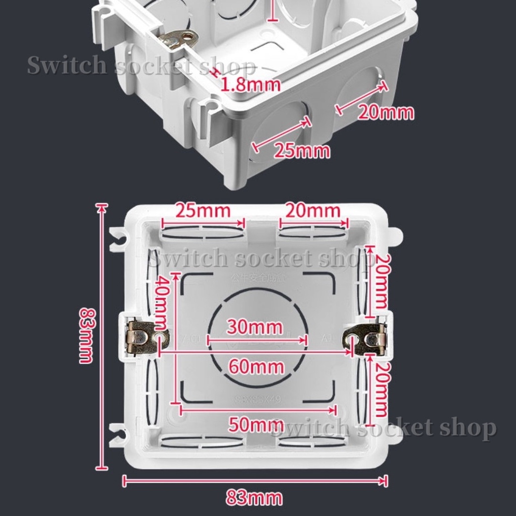 Type 86 Type 118 Type 146 Internal Box For Standard Switch Socket ...