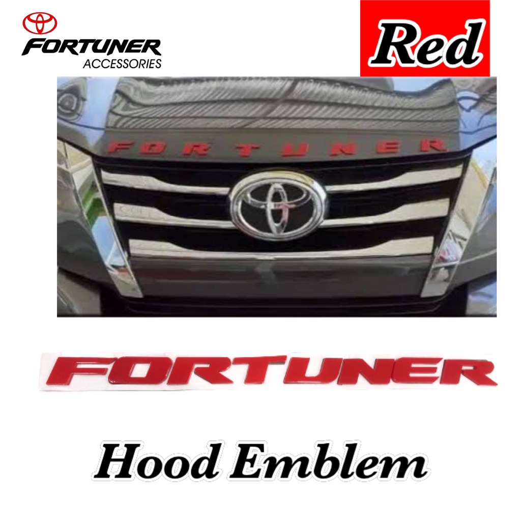 OSCPA FORTUNER Letters Car Auto Front Hood Emblem Badge Sticker Logo ...