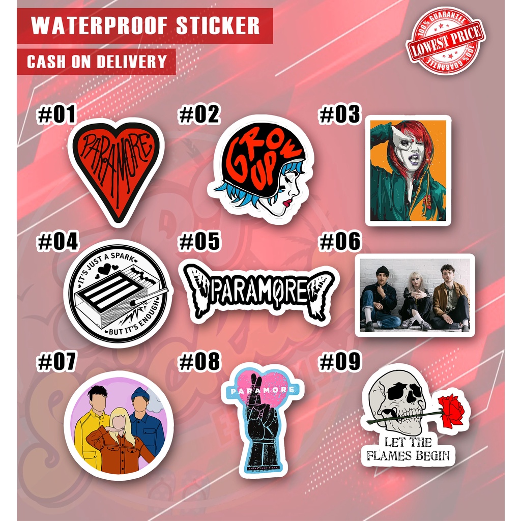 Paramore / Band Waterproof Sticker | Shopee Philippines