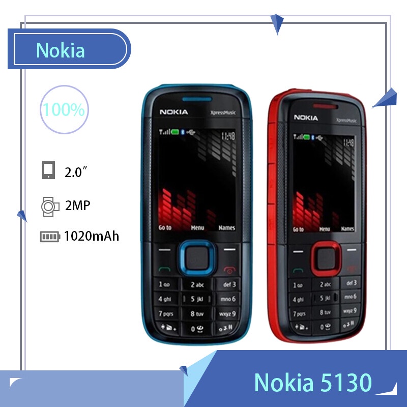 5130 Xpress Music Mobile Phone Classical Cellphone Basic Keypad Phone ...