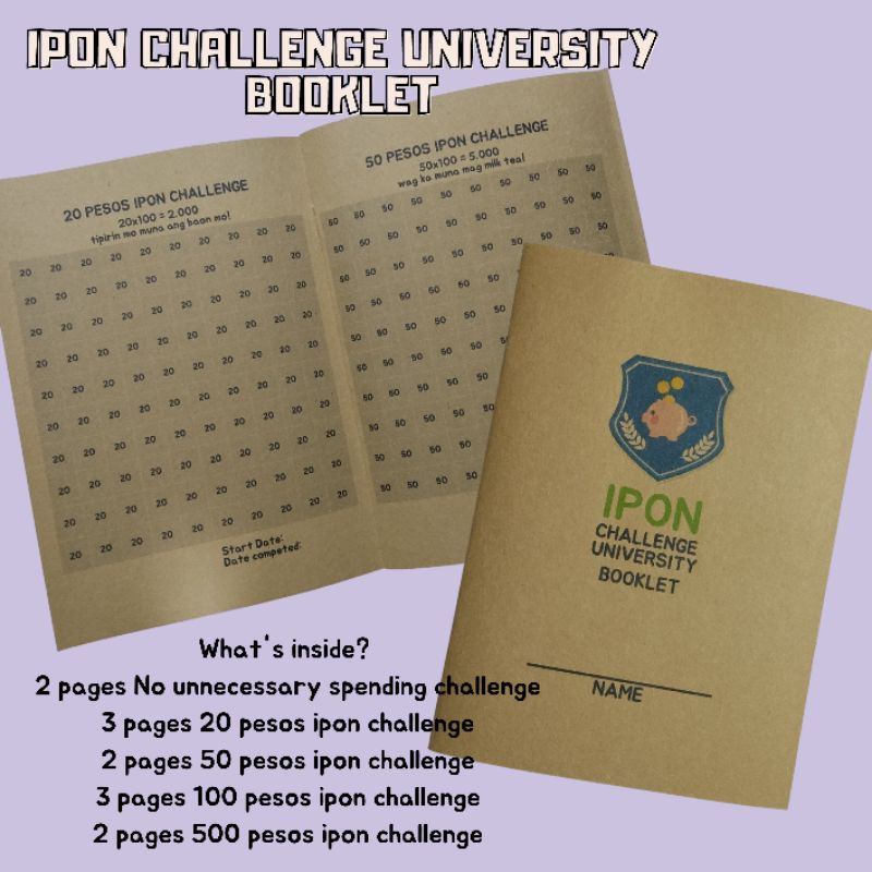 IPON CHALLENGE BOOKLET / PAD / STICKER / ID CARD | Shopee Philippines