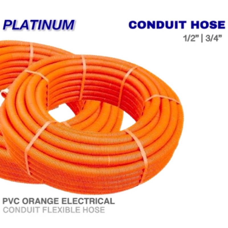 100 Mts | PVC Electrical Flexible Hose Conduit Orange | 1/2 3/4 | Sold ...