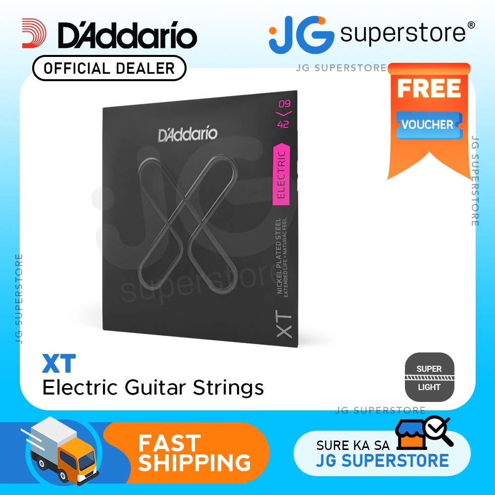 D'Addario XT Super Light Coated Electric Guitar String Set (.009-.042 ...