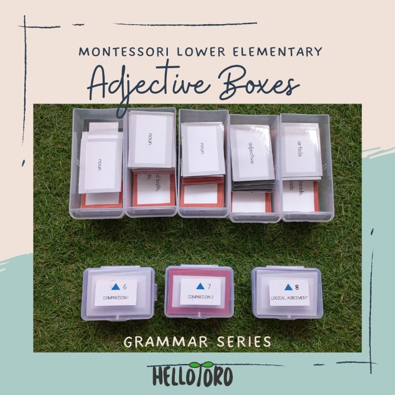 Montessori Grammar Boxes - Adjective | Shopee Philippines