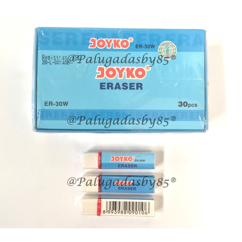 PUTIH Joyko ER-30W Eraser White (1 Pack of 30 Pcs) / Eraser Joyko ER ...