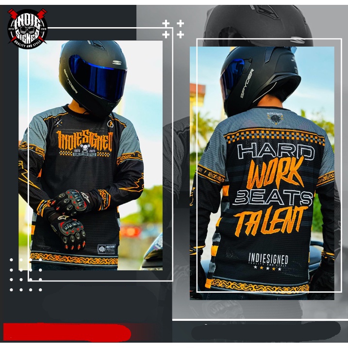 VELOCITY RIDING JERSEY (AIRCOOL) Motorcycle Riding Jersey Long Sleeves/Bike Jersey Longsleeve ...