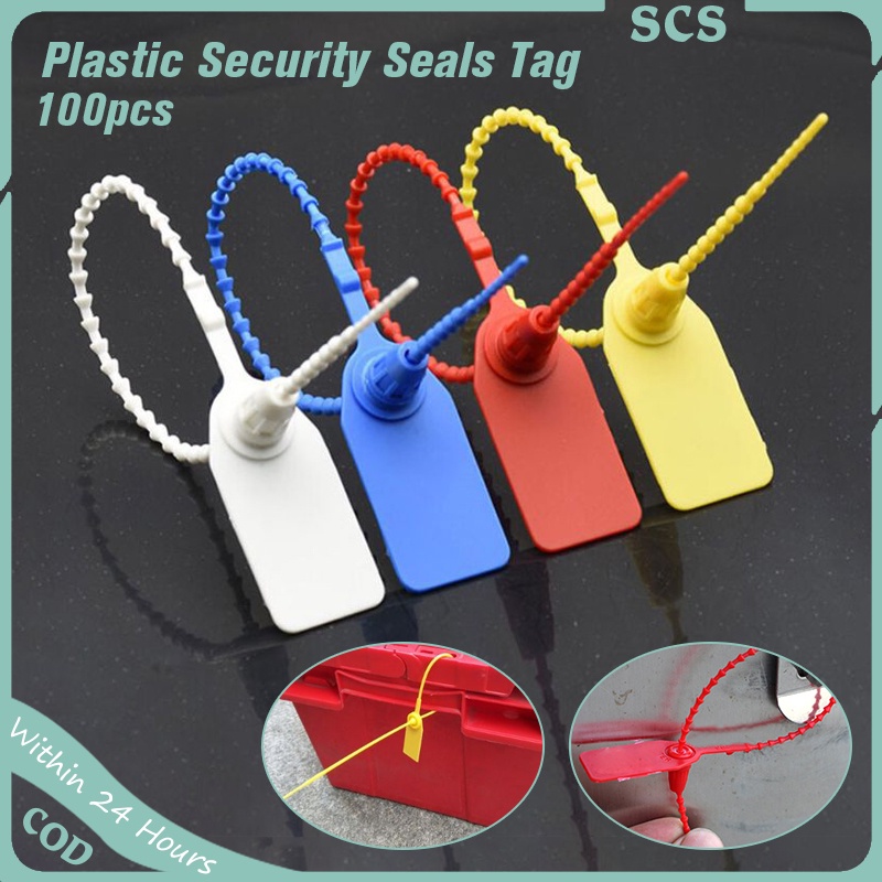 100pcs Safety Tamper Seals 250mm Pull Tight Plastic Seals Disposable ...