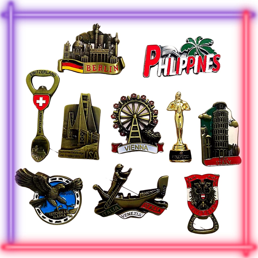 International Travel Destinations Metal Ref Magnet | Shopee Philippines