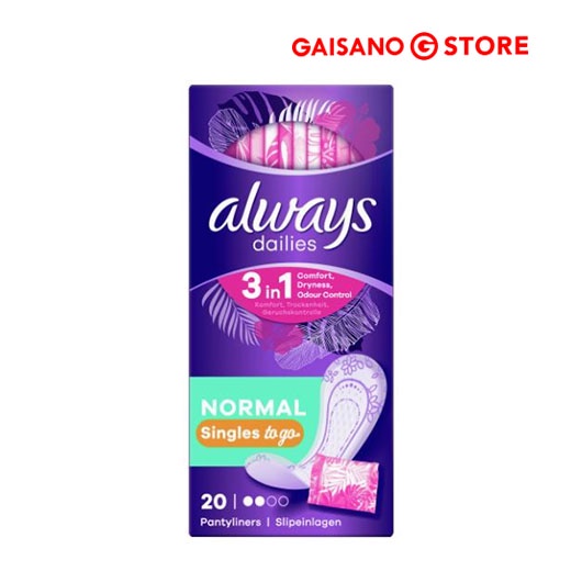 ALWAYS Panty Liners Wrapped 20s | Shopee Philippines