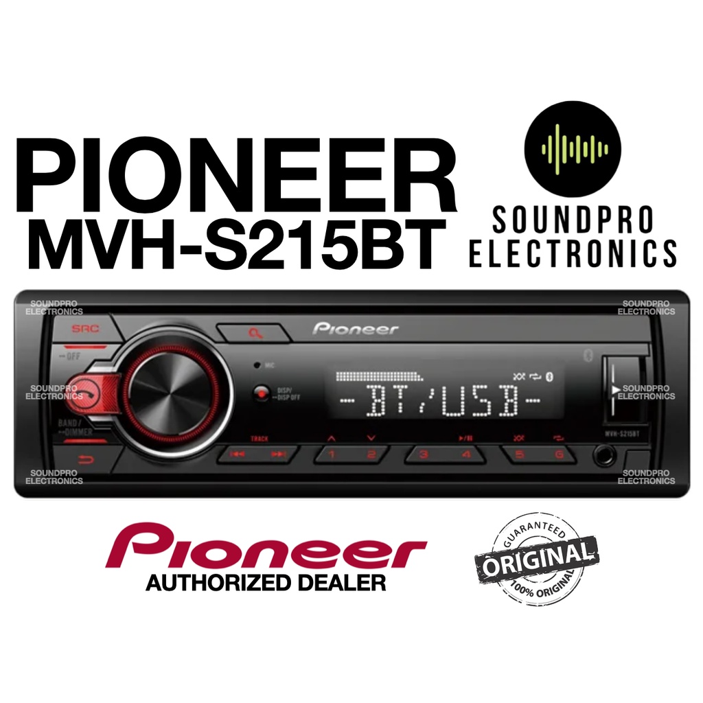 ORIGINAL Pioneer MVH-S215BT Digital Media Receiver with Bluetooth, USB & Android Smartphone ...