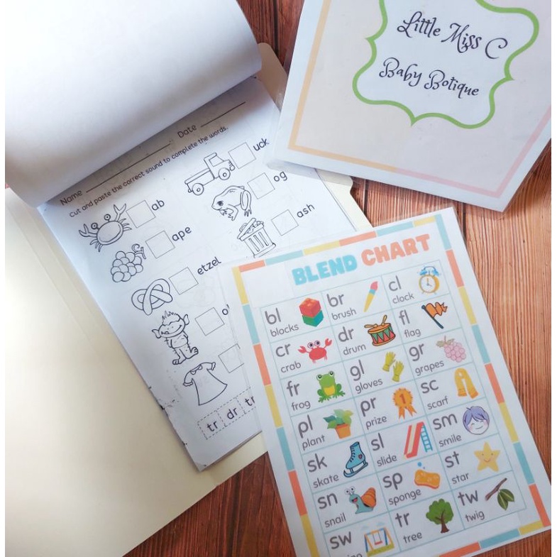 Montessori Lesson Consonant Blend Chart plus 10 Activities | Shopee ...