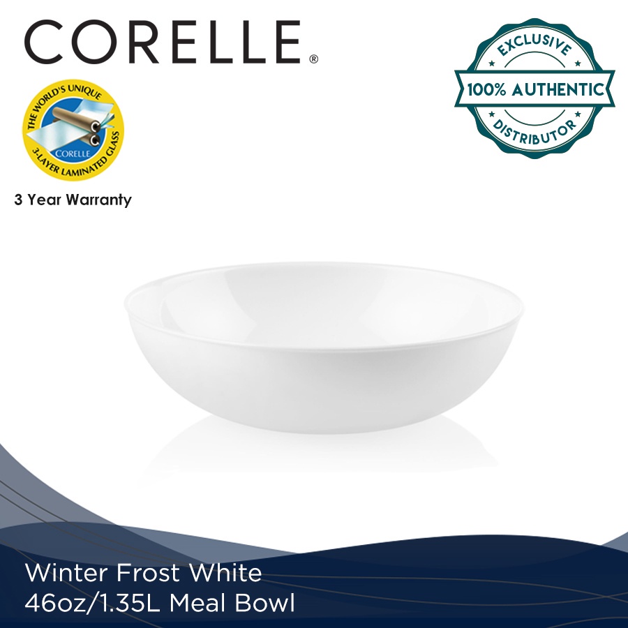 Corelle 46oz/1.35L Meal Bowl - Winter Frost White | Shopee Philippines