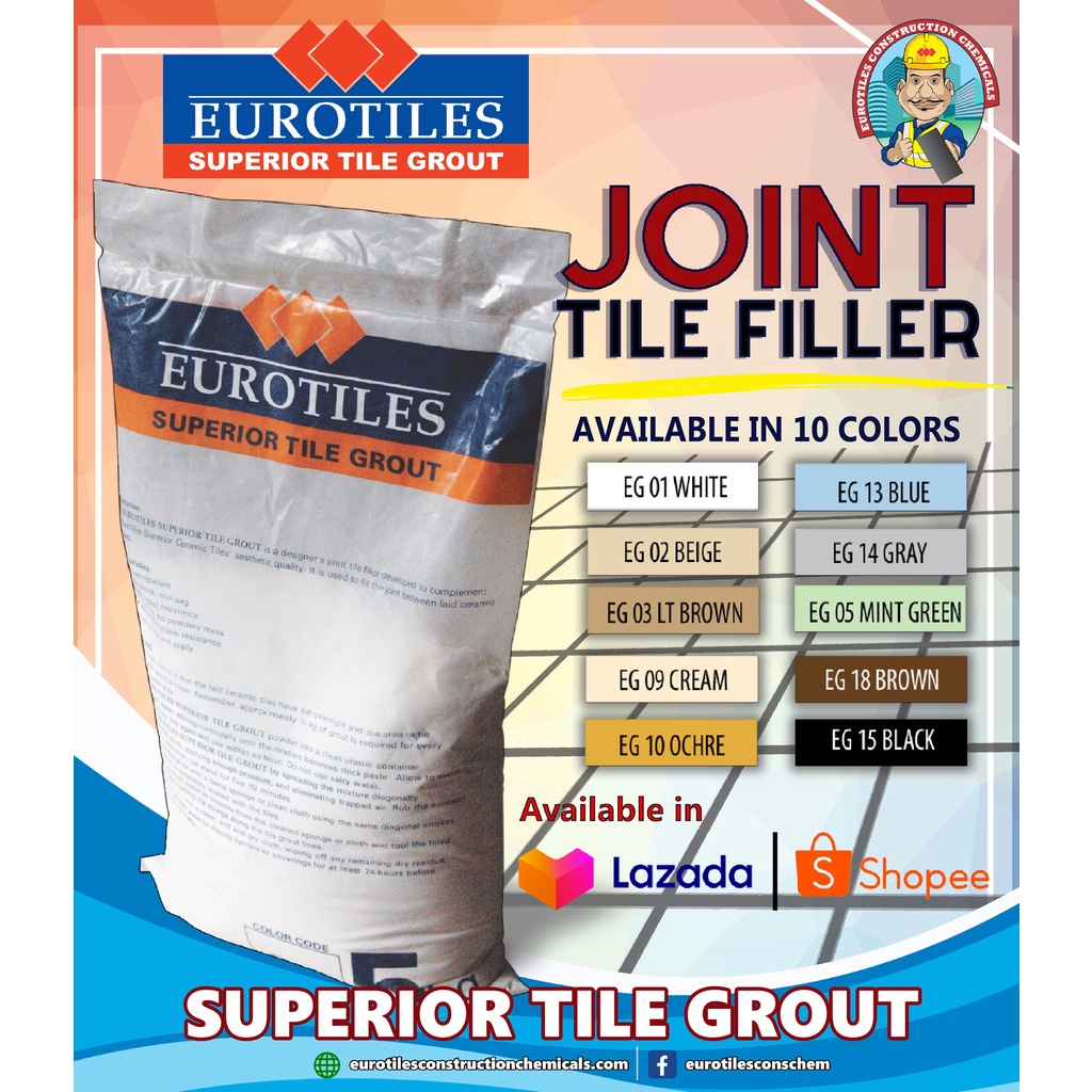 Eurotiles Tile Grout EG 18 Brown 2 kg | Shopee Philippines