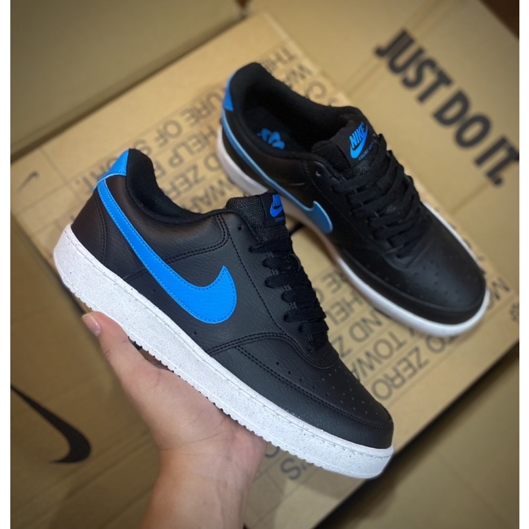 Court Vision Low Black / Laser Blue | Shopee Philippines