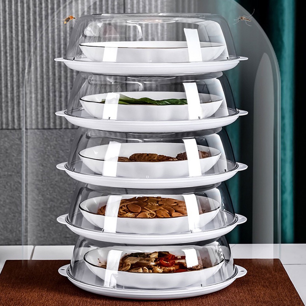 5 Layer Food Protector Stackable Food Cover Insect-proof | Shopee ...