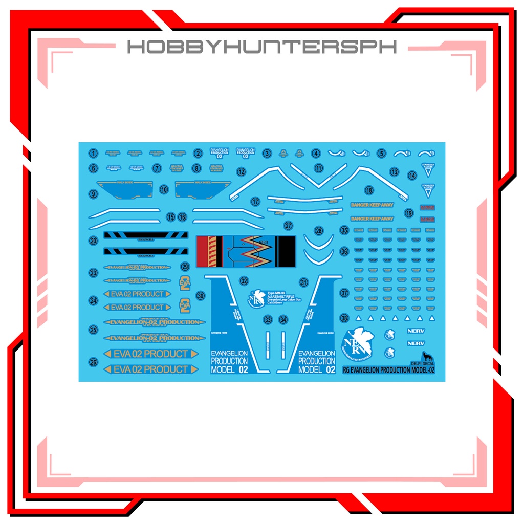 Delpi Decal RG Evangelion Unit-02 Waterslide Decals | Shopee Philippines