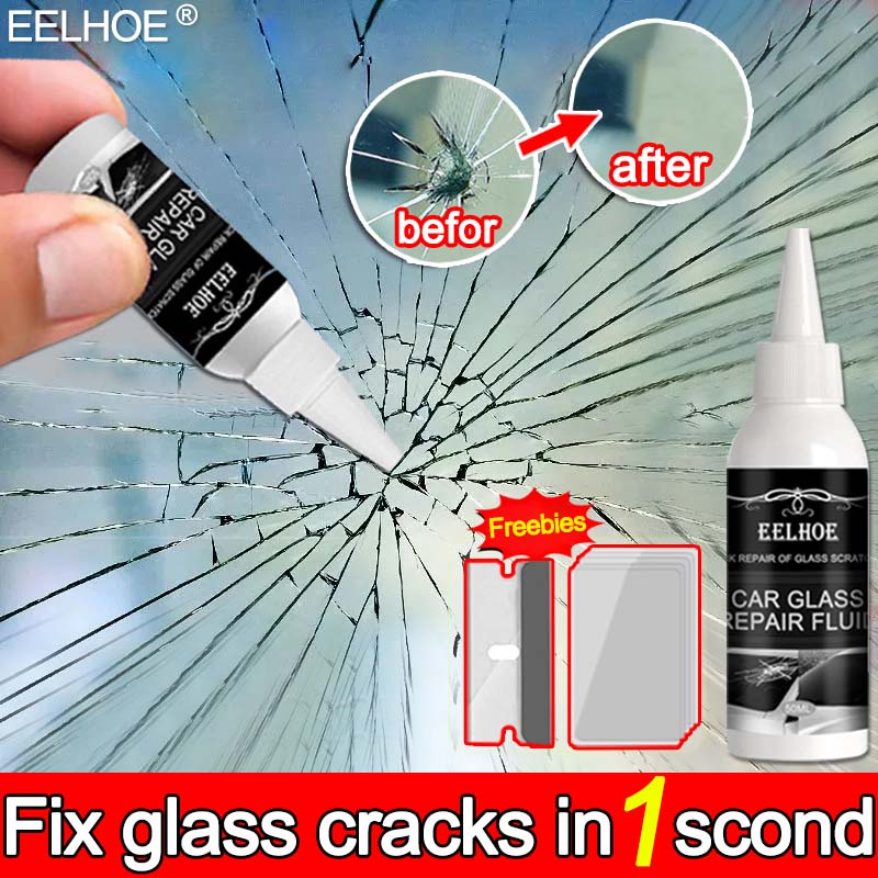 30ML+Blade+Tempered Film quick glass repair glass glue crack repair ...
