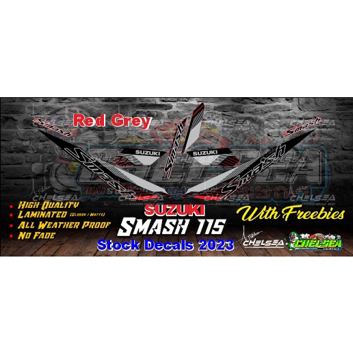 Suzuki Smash 115 (2023) Stock Decals / Stickers with freebies | Shopee ...