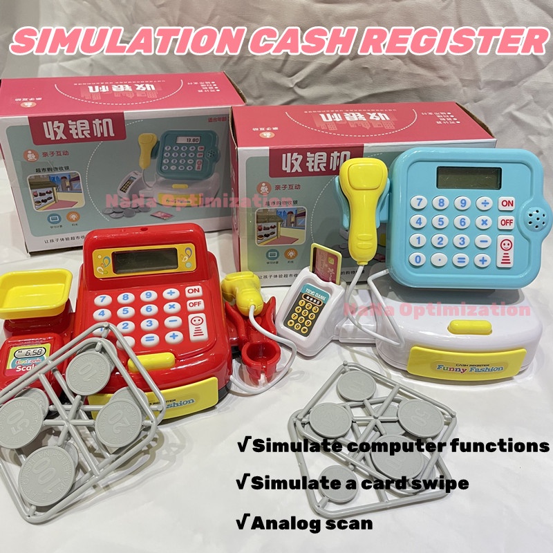 Children's toy cash register, boys and girls, family toys, simulation ...
