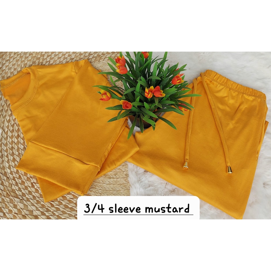 TERNO SENEPA 3/4 OVER SIZE M-XXL STRETCHABLE PAJAMA MUSLIM with pocket ...