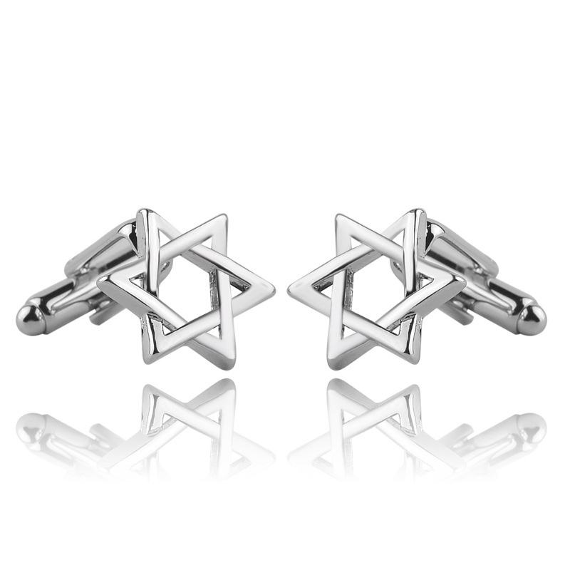 Hexagon Star French Popular French Men's Cufflinks Party Casual Cuff ...