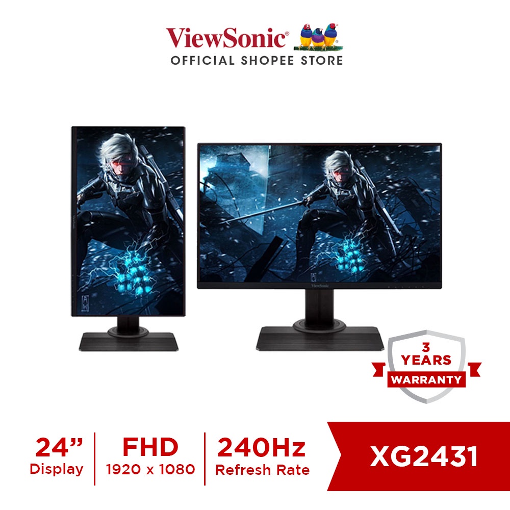 ViewSonic XG2431 24" FHD 1920 x 1080 240Hz 0.5ms MPRT Blur Busters 2.0 ...