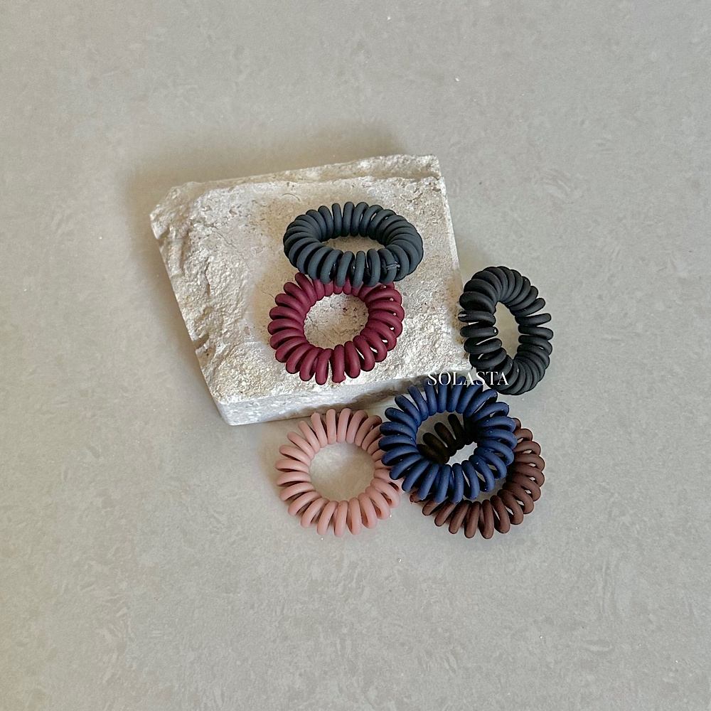 Solasta Swirly Hair Ties - Pack of 3 (Random Colors) | Shopee Philippines
