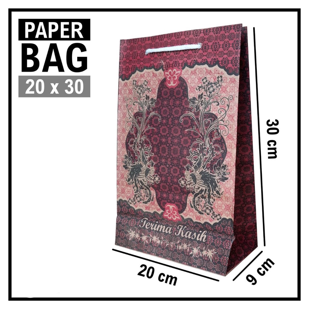 Batik PaperBag - Kraft - Kraft - 20cm x 9cm x 30cm | Shopee Philippines
