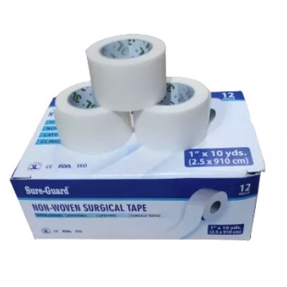 (L&L-J) Sure-Guard Non-Woven Surgical Tape 1-Inch (1 Box - 12pcs ...