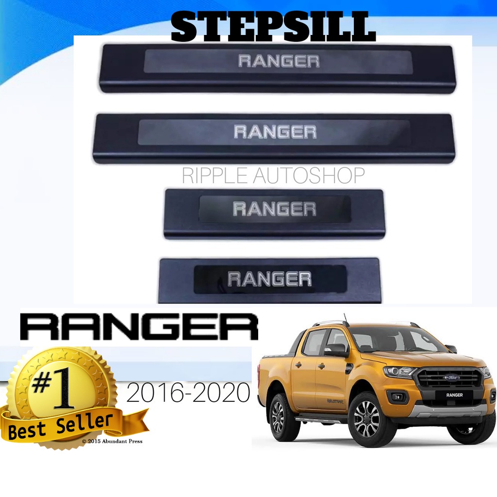 Ford Ranger Door Side Stepsill Door Guard Anti Scratch Scuff Plate 2016 ...