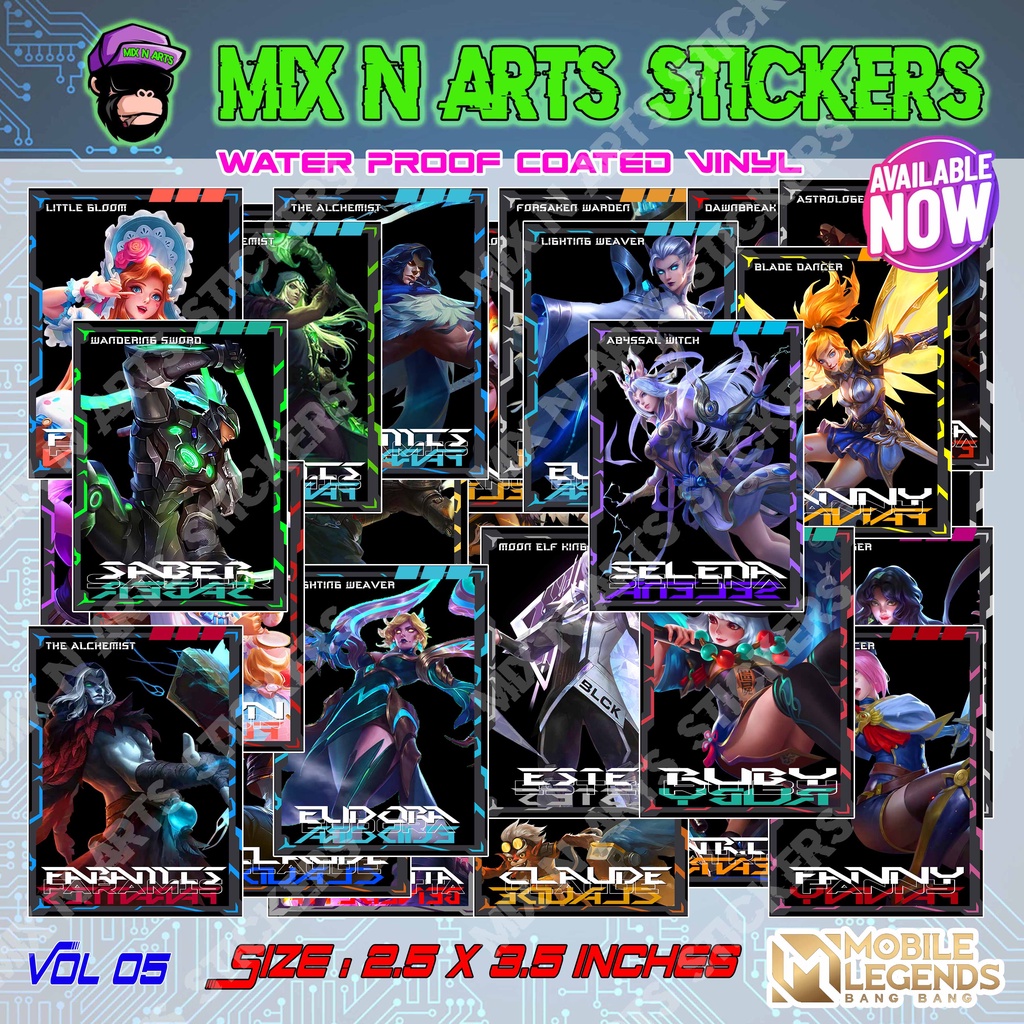 Mobile Legends MOBA V5 Waterproof Vinyl Sticker for Motorcycle Tumbler ...