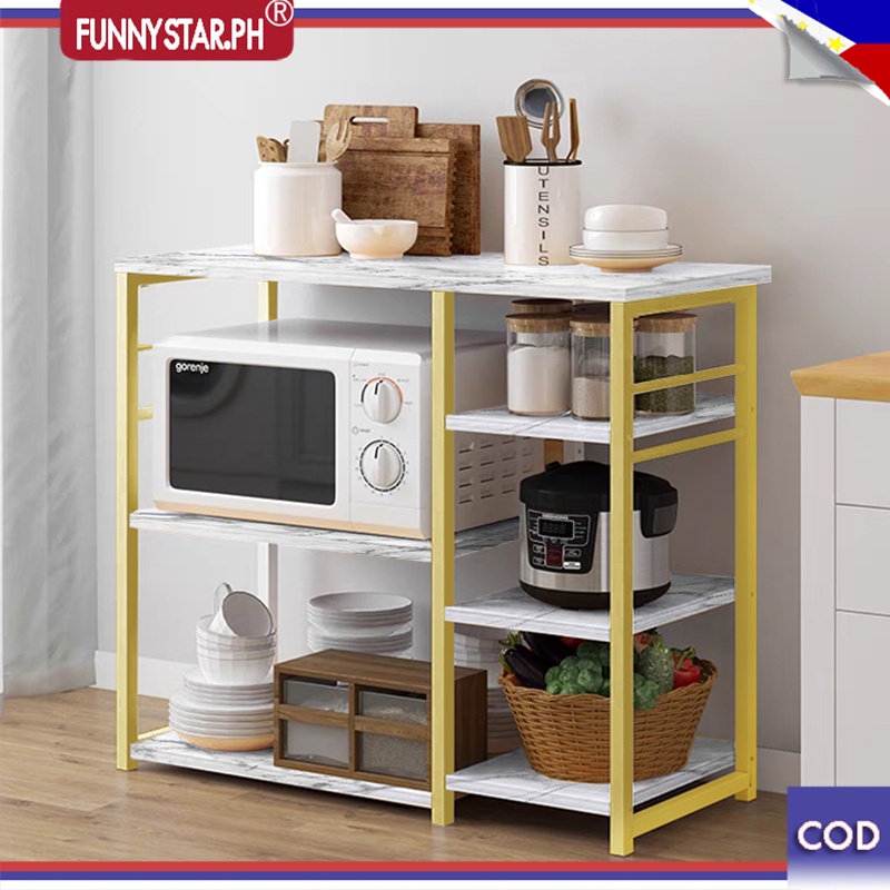 COD Modern Kitchen Rack Oven Rack Stand Microwave Seasoning storage ...