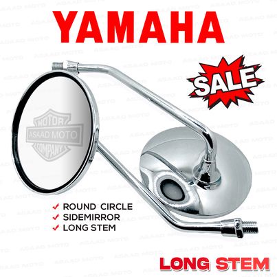 YAMAHA NMAX 155 Side Mirror Stainless ROUND TYPE Long Stem UNIVERSAL ...