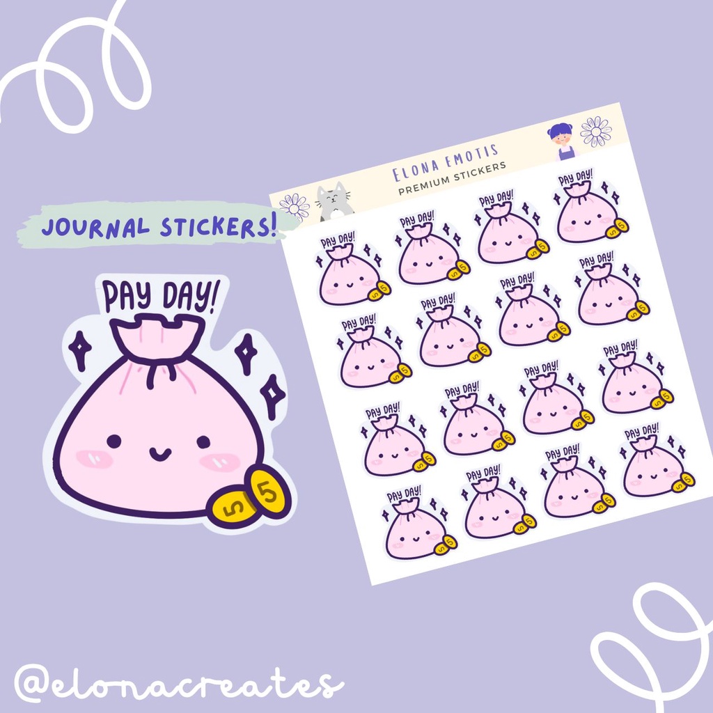 Payday! Mood Activity Planner And Journal Stickers EC-1177 | Shopee ...