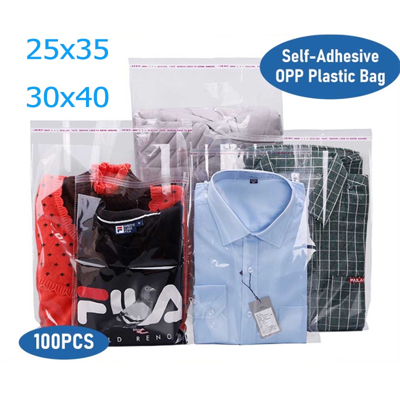 100pcs Opp plastic packaging bag for clothes/mask and packaging Clear ...