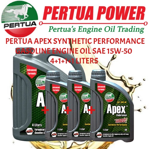 Pertua Apex Endurance Gasoline Engine Oil SAE 15W-50 Synthetic ...