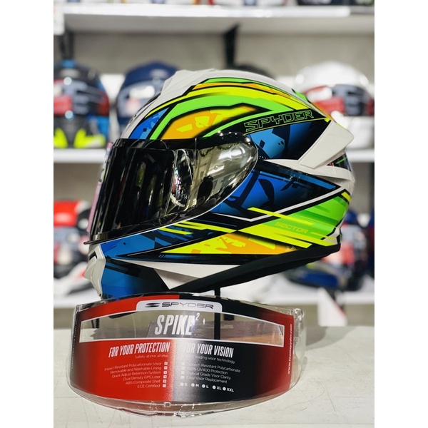 SPYDER SPIKE 2 S9 Full-Face Single Visor Helmet with Free Clear Visor ...