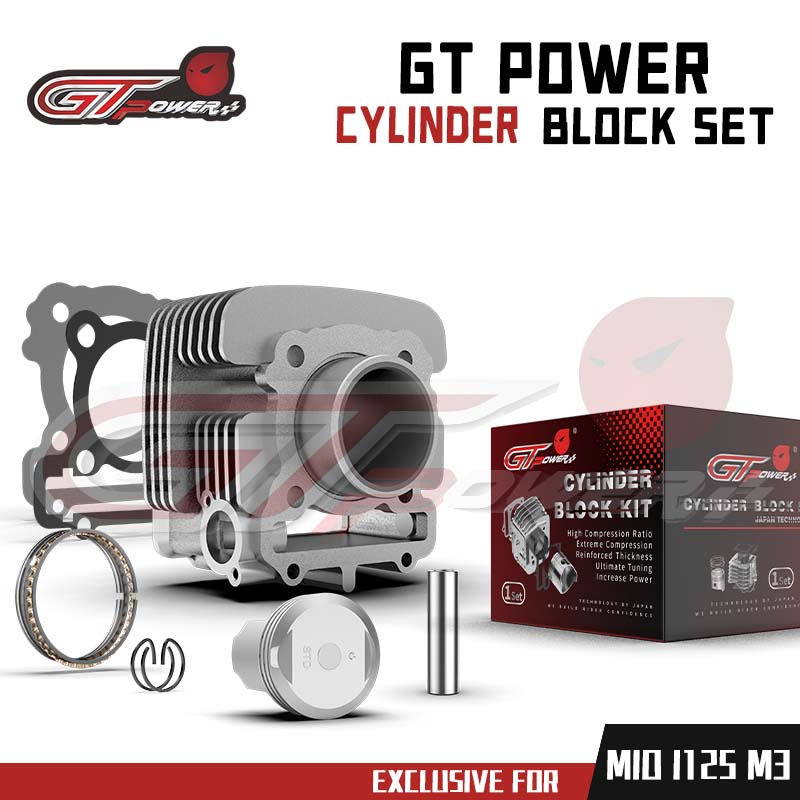 GT POWER CYLINDER BLOCK SET MIO I 125 / MIO I 125 M3 / MIO SOUL I 125 ...