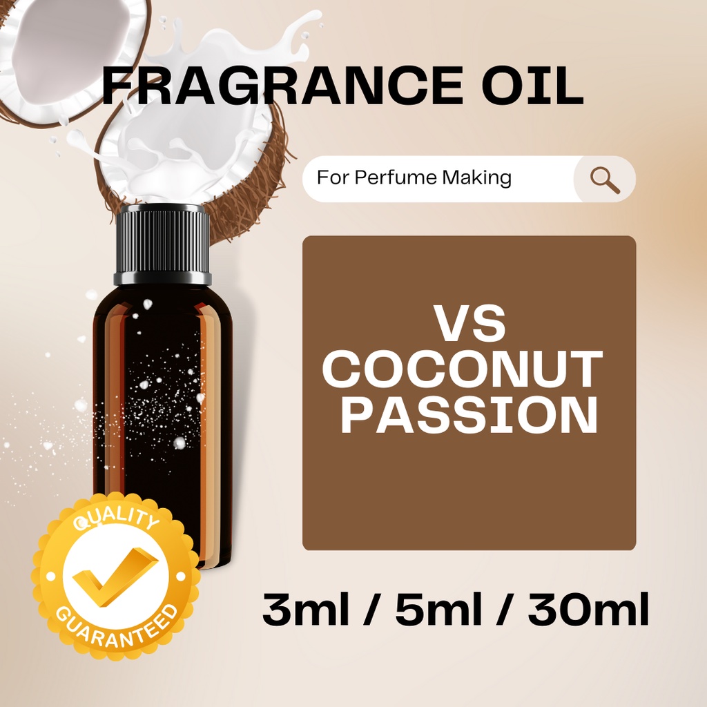 3ml / 5ml / 30ml VS Coconut Passion Fragrance Oil For Perfume Making ...