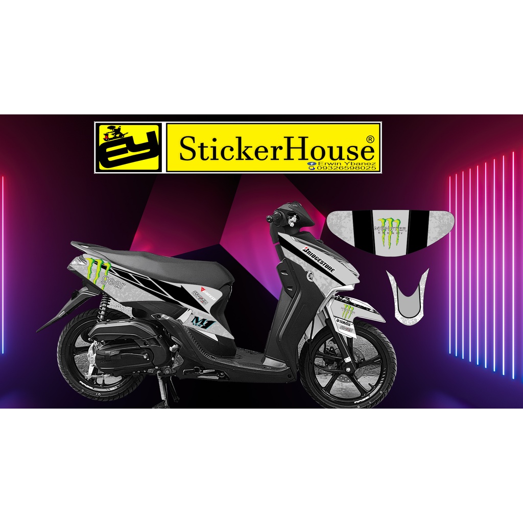 Mio GEAR 125 Decals Laminated | Shopee Philippines