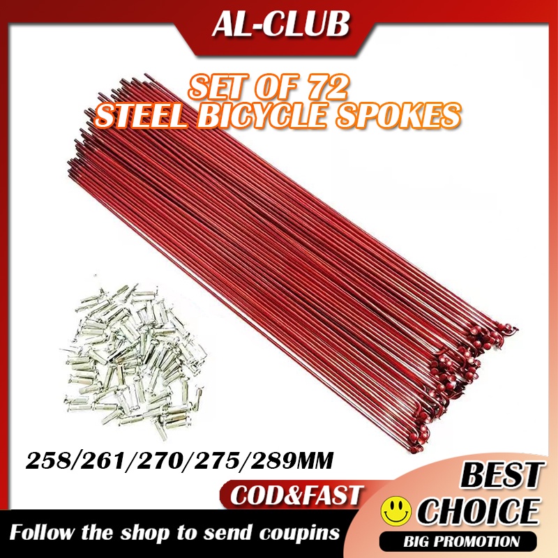 AL Set of 72 Steel Bicycle Spokes for Bicycle/Bike Spokes bike 25.8er ...