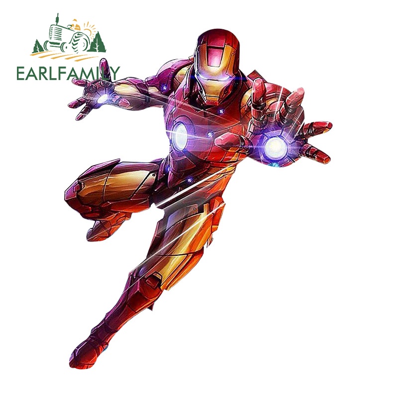 EARLFAMILY 13cm x 7.4cm for Iron Man Car Stickers Waterproof Windows ...