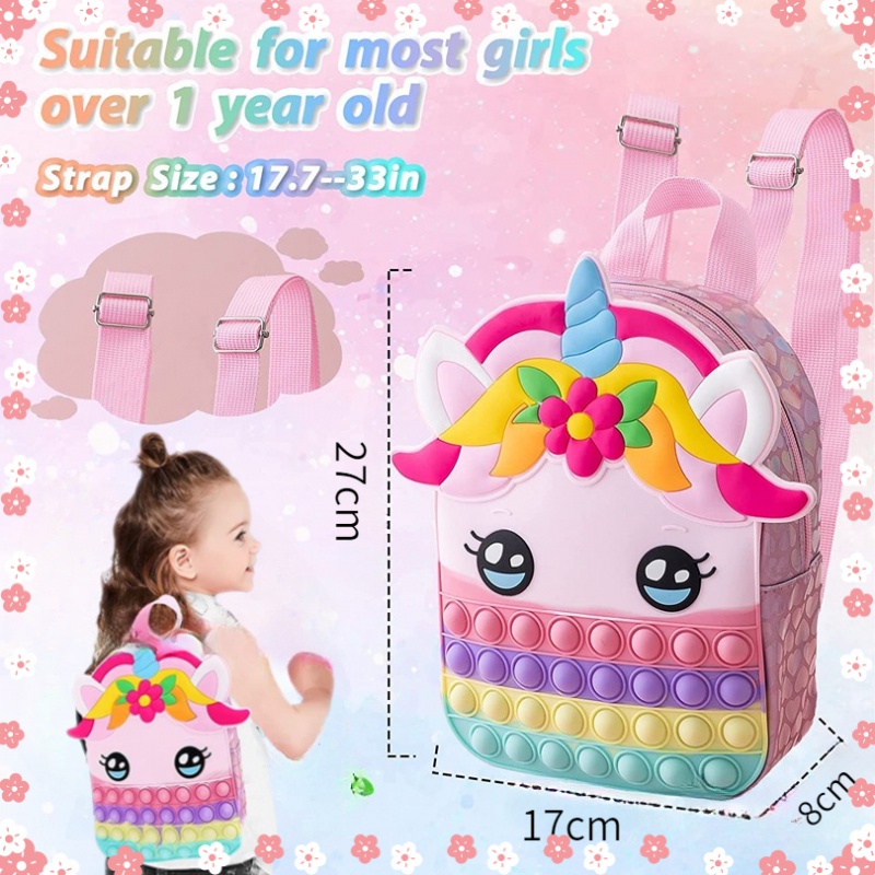 Cute Unicorn Backpack Children Rat Killer Pioneer Backpack Pop It ...