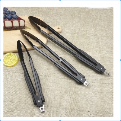 Food Tong Food Clip Black Stainless Steers 9inch | Shopee Philippines
