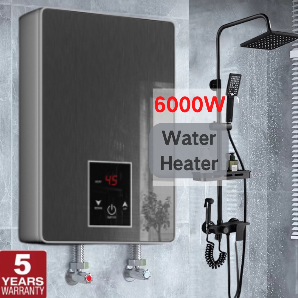 Water heater 6000KW instant electric shower heater set for bathroom ...